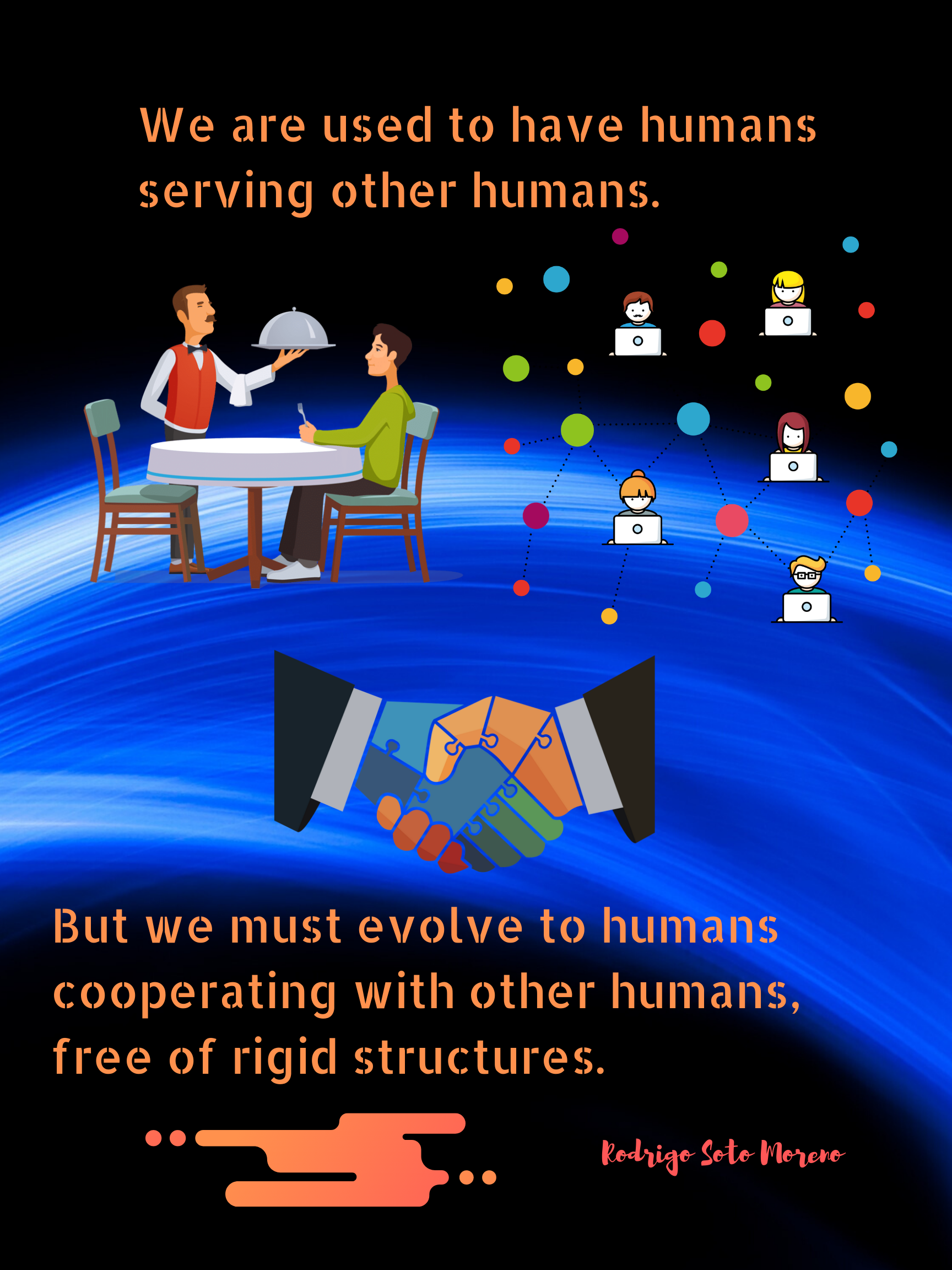 Human-beings-serving-other-human-beings. - Economía de las ideas